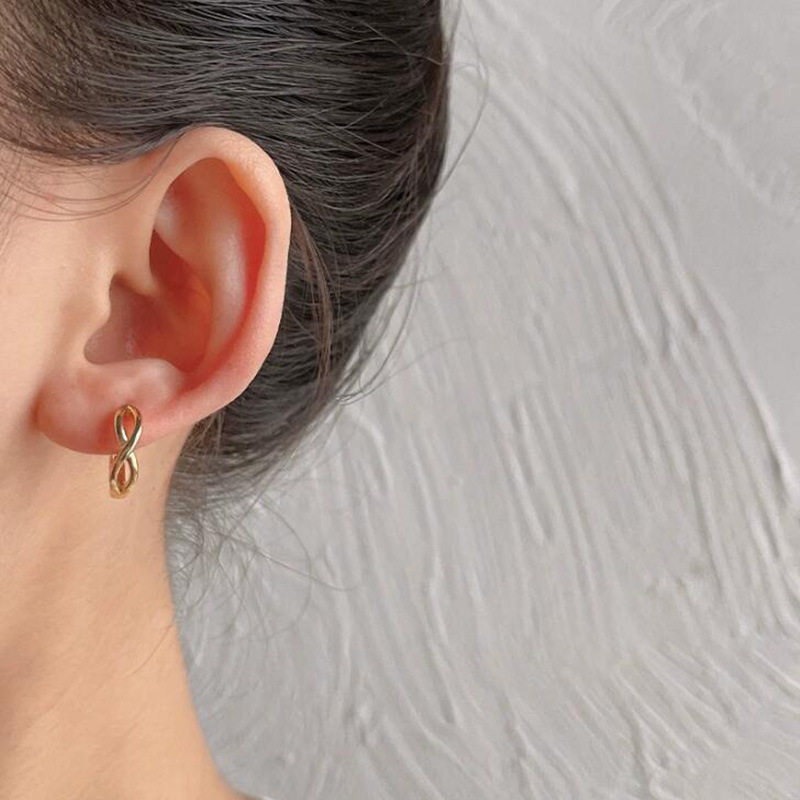 A must-have for 2025! gold openwork cable knit earrings | a chic and ...