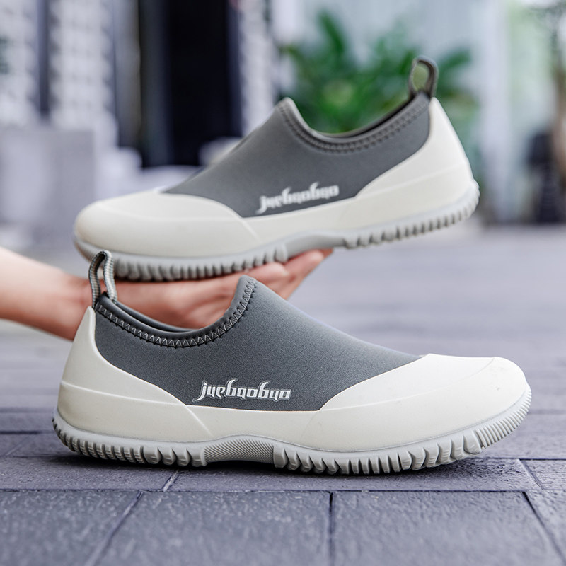 🌟 Stylish men's rain boots for outdoor cycling, featuring a low-cut ...