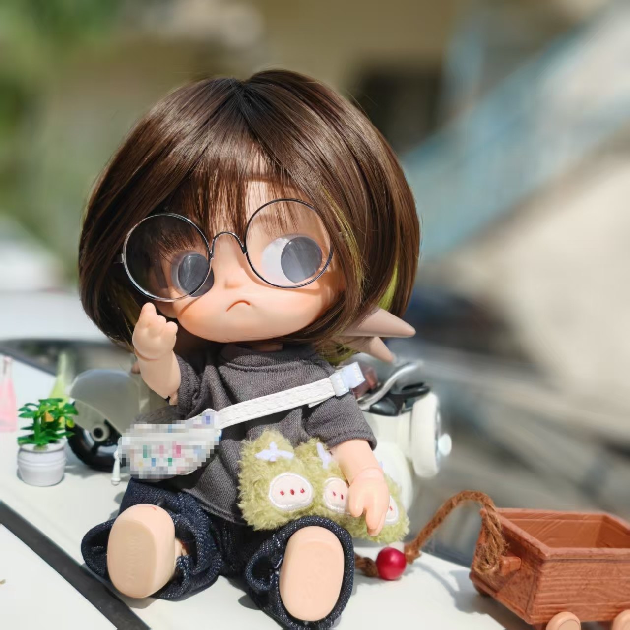 🌟 zsiga假髮兩戴可動人偶 娃衣配飾棕綠挑染 告別單調，煥發新顏