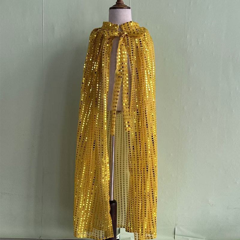 🌟 Sequin golden red dance cape: let your child be the little princess ...