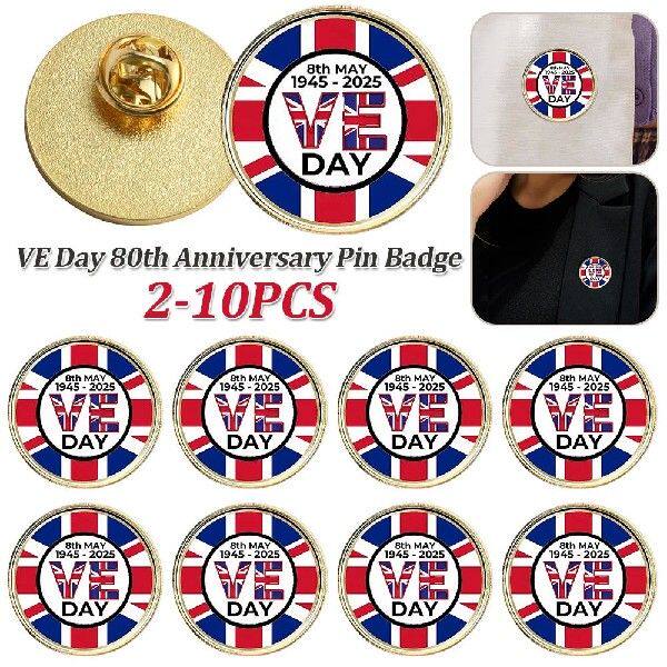 VE Day 80th Anniversary Pin Badge: 纪念胜利，传承和平🌟-园艺手套-淘宝百科网