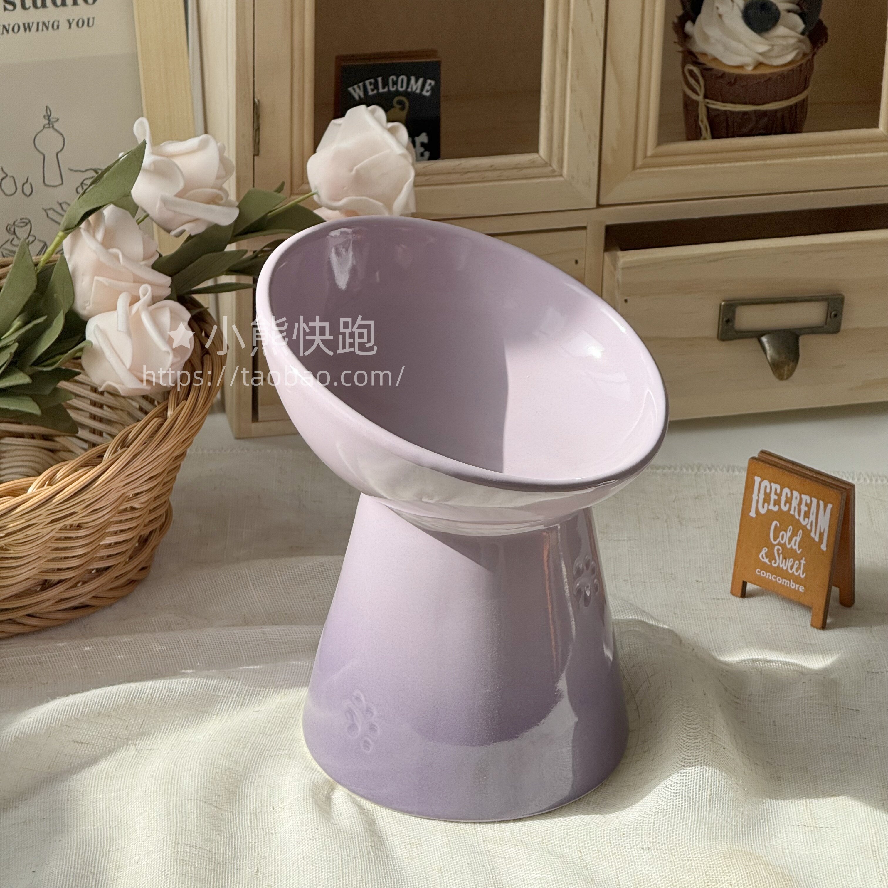 🐾 A must-have item for pets: tall pet food bowl with slanted mouth 🐶