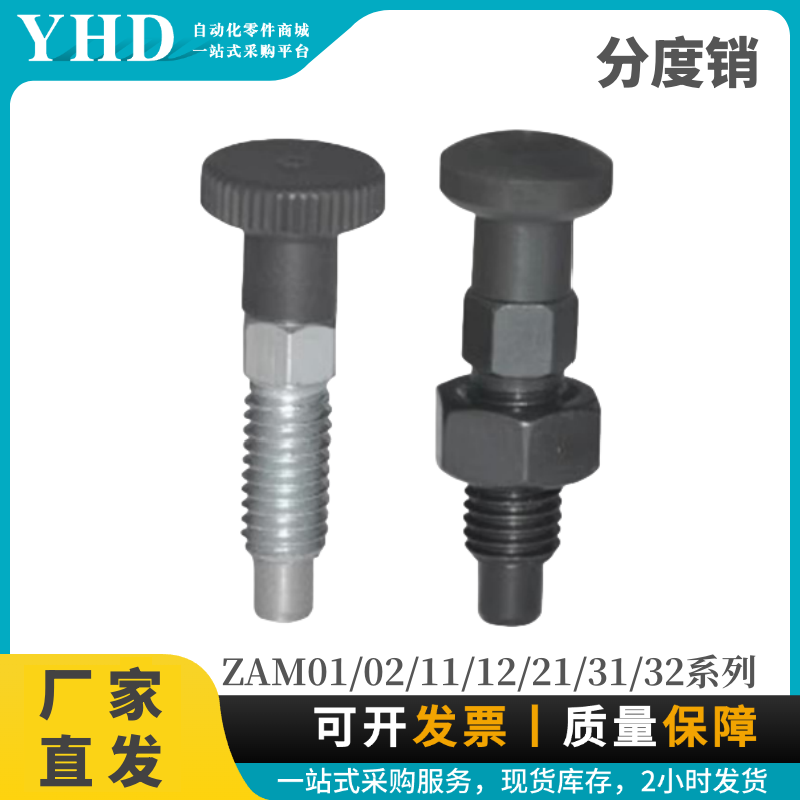 分度销ZAM01/02/11/12/21/31/32/41/42/51/52-M10 怡合达粗牙经济