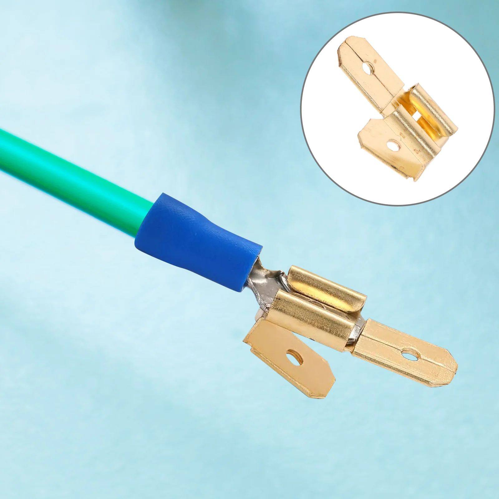 25 Pcs Terminal Spade Wire Connectors Quick Disconnect Crimp