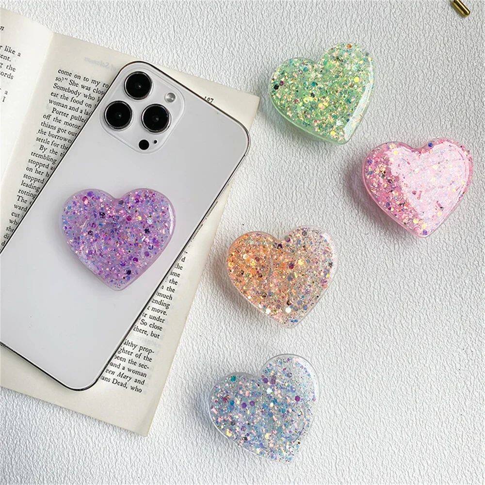 Korean Cute Epoxy Love Heart Phone Grip Tok Griptok Holder R