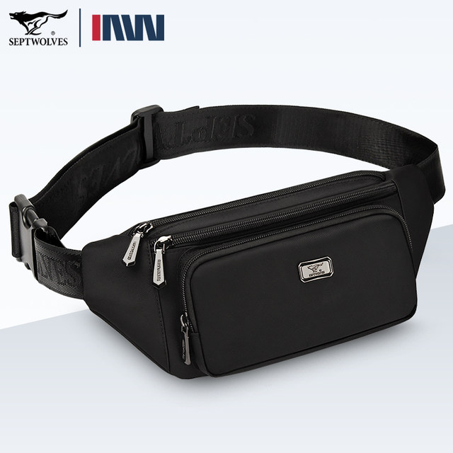 Septwolves men's waist bag multifunctional crossbody bag casual mobile ...