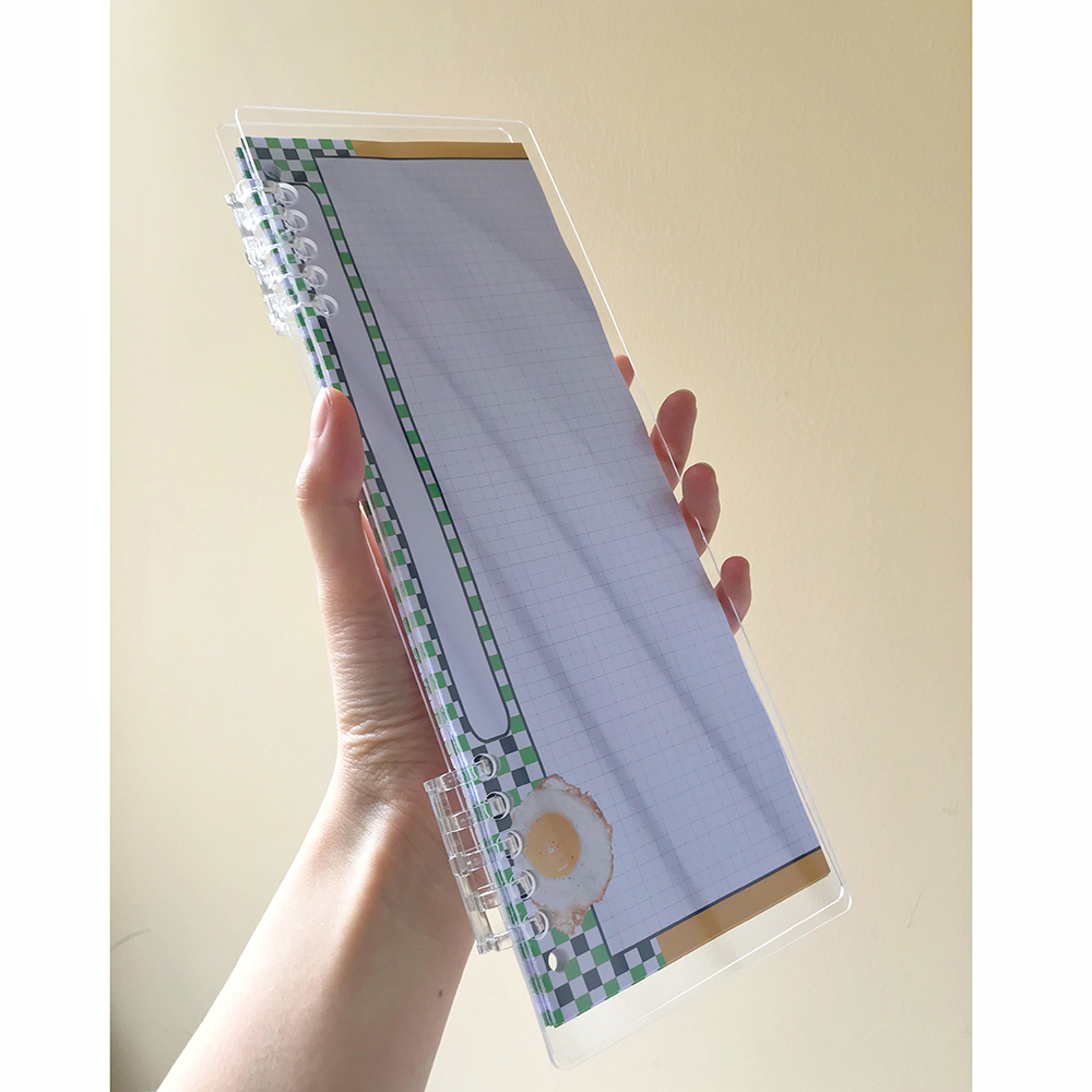 肆林原创 亚克力B5 half 拍纸本收纳活页外壳 便签本 简约ins风-Taobao