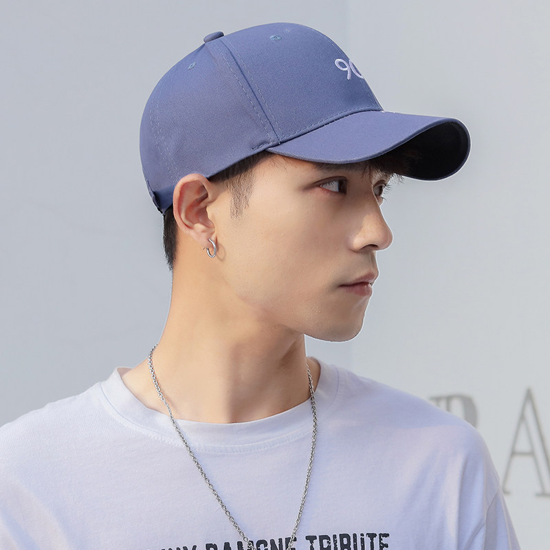 Hat Men's Autumn and Winter Korean Tide cap Fashion casual black hard ...