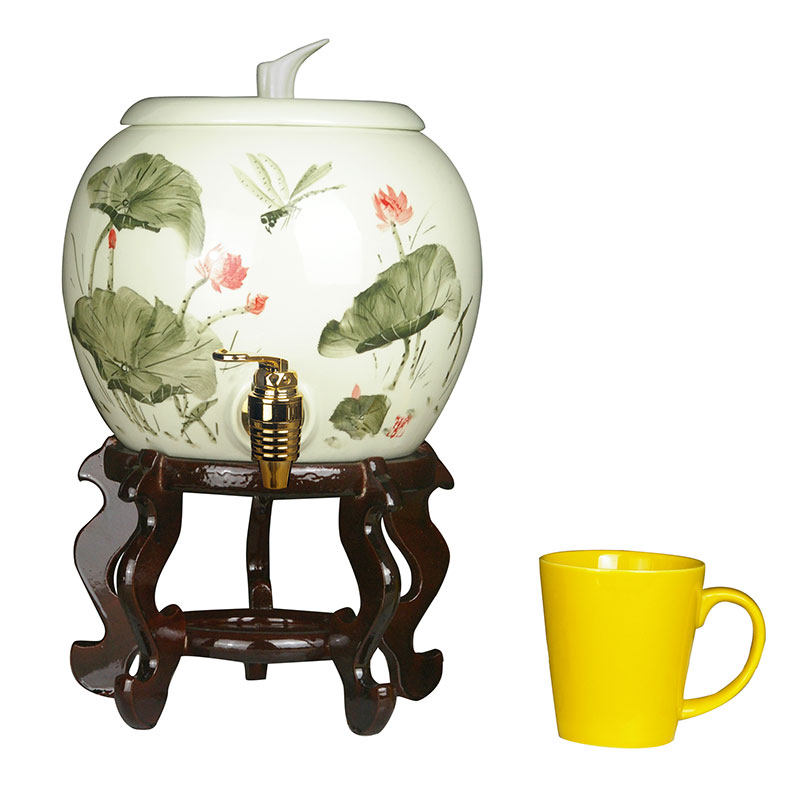 Pure hand-painted ceramic water tank water storage tank 6 liters 12 ...