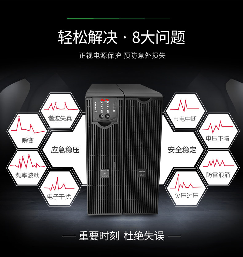 APC SURT10000XLICH 8000W/10KVA在线式 UPS不间断电源-阿里巴巴