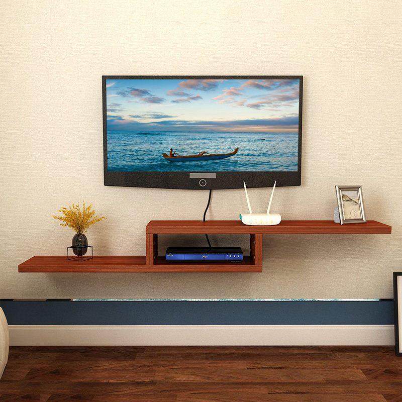 [USD 38.11] simple modern partition partition shelf TV box rack wall ...