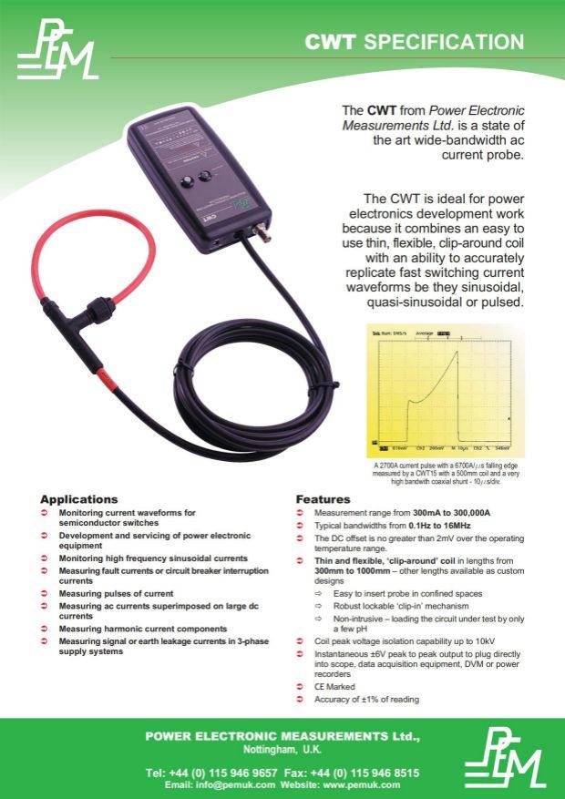 英国 PEM 罗氏线圈 Current Probe Rogowski Coil CWT300B-4--阿里巴巴
