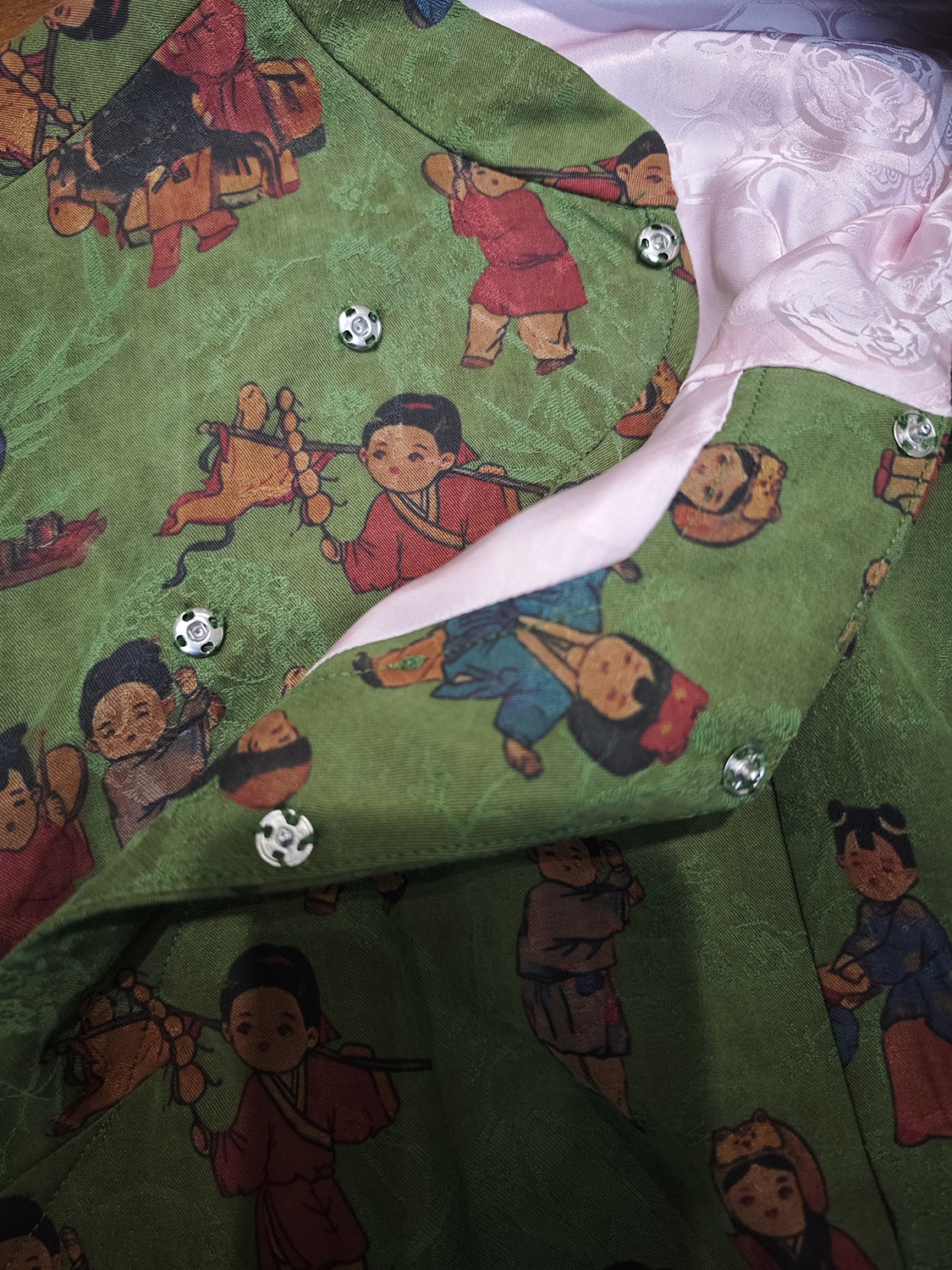 【Baijiahuan】100% Pure Silk Heavy Satin Old Material~ New Chinese Style ...