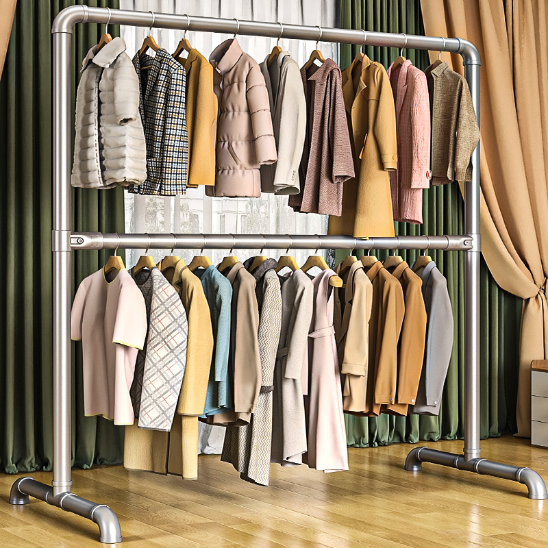 Double-tier steel pipe clothes drying rack: the ultimate home essential ...