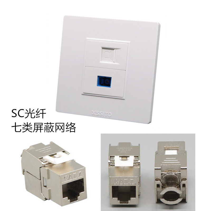 [USD 8.05] 86-type SC fiber optic network socket panel RJ45 cable ...