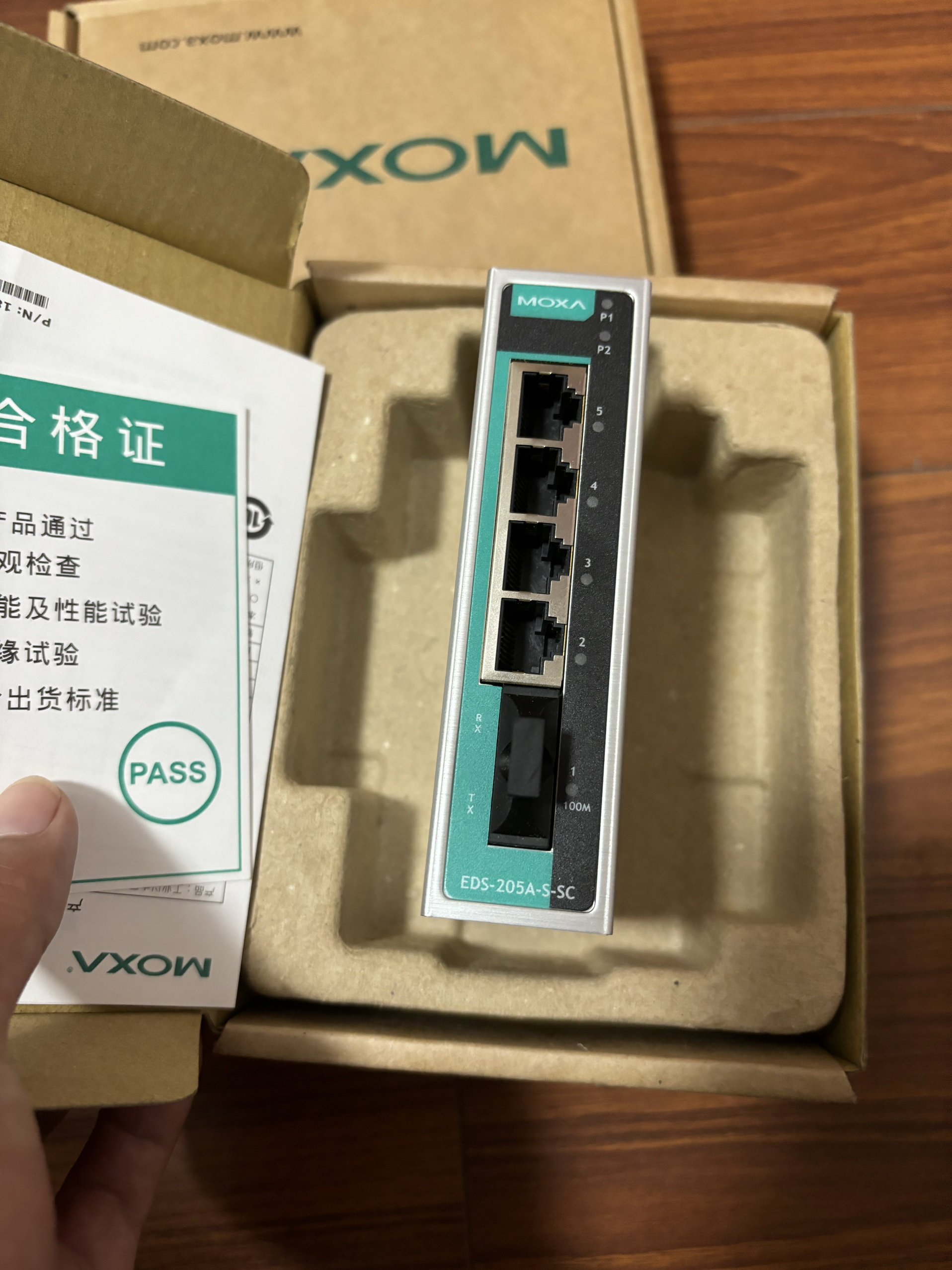 EDS-205A-S-SC MOXA 1光4电百兆交换机5口单模全新正品