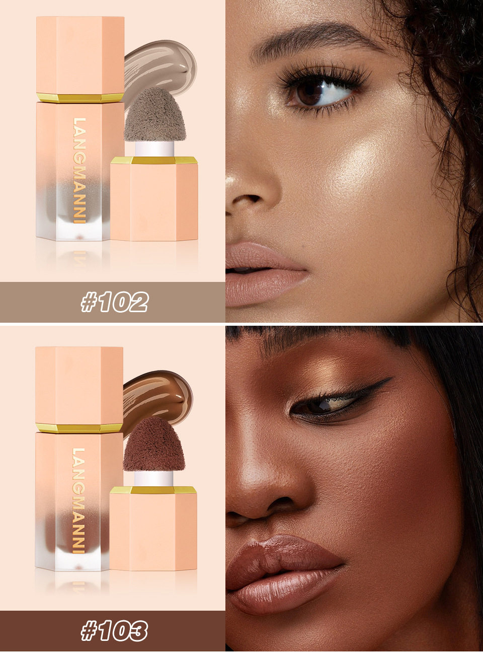 Hexagonal contouring stick, deepening contour, side shadow liquid ...