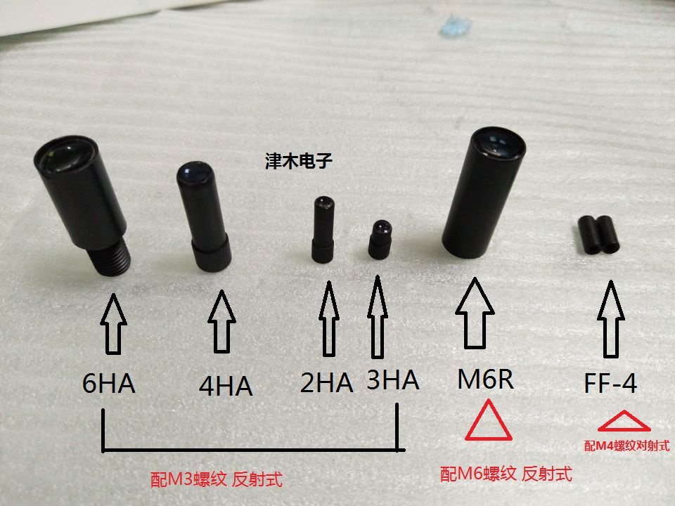 M3反射光纖透鏡F-2HA/3HA/4HA/6HA M6螺紋M6R聚焦鏡頭FF-4對射