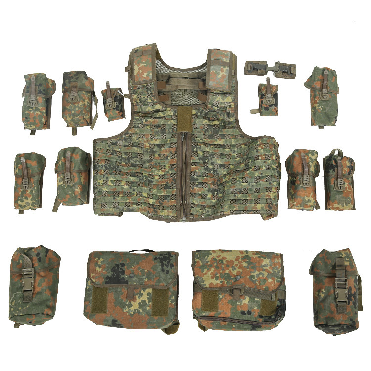 德军IDZ未来战士全套迷彩背心 携行背心含附包军用设计
