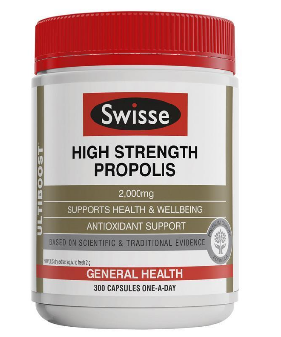 澳洲Swisse High Strength Propolis 高浓度蜂胶软胶囊300粒