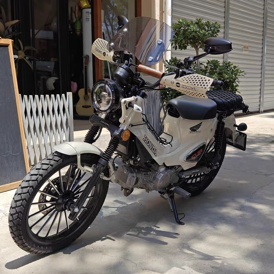 Honda CT125 Super Cub改装大揭秘！🌟前挡风玻璃+导流罩+护手车把罩，让你的幼兽瞬间变身赛车！💥-摩托车前挡风-淘宝好物网