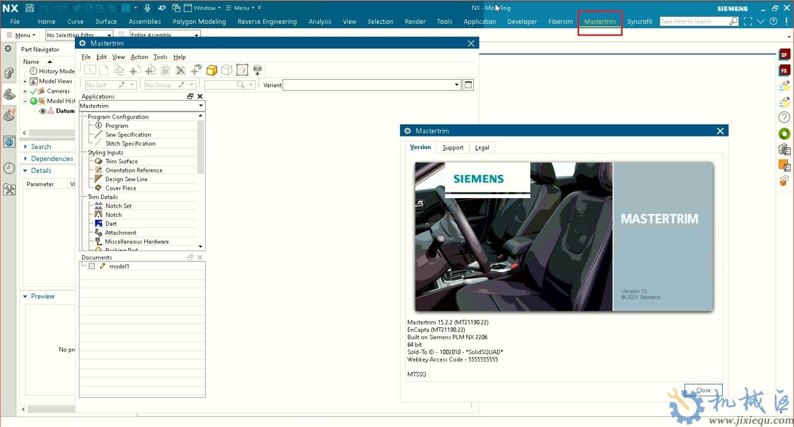 Siemens Mastertrim For NX 系列汽车座椅设计插件下载汇总 - UG/NX论坛 - CAD论坛 - 机械区 - www.jixiequ.com