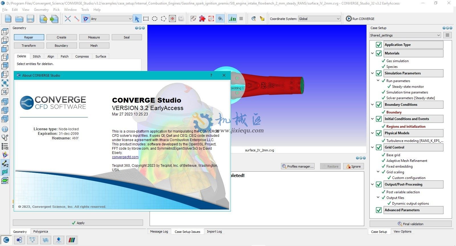 CONVERGE Studio 3.0-5.0 系列CFD计算流体力学软件下载汇总 - CAE+论坛 - CAE论坛 - 机械区 - www.jixiequ.com