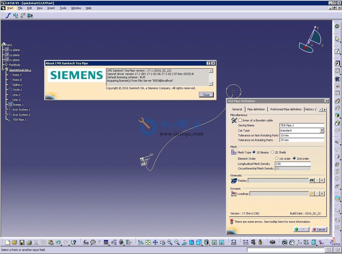 Siemens LMS Samtech Tea Pipe For CATIA 系列插件下载汇总 - CATIA论坛 - CAD论坛 - 机械区 ...