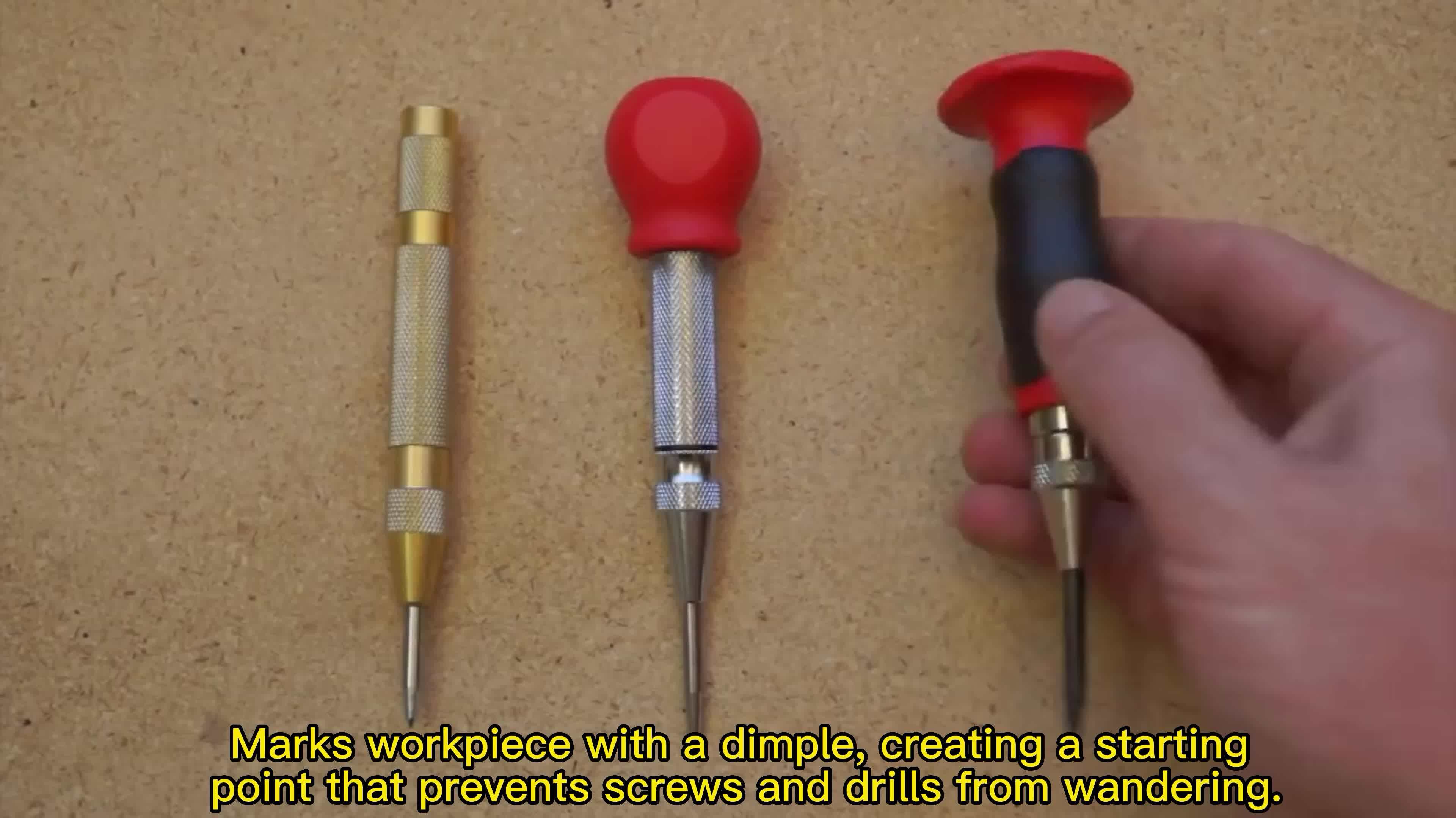 4pcs Automatic Centre Punch Adjustable Impact Center Punch Spring ...