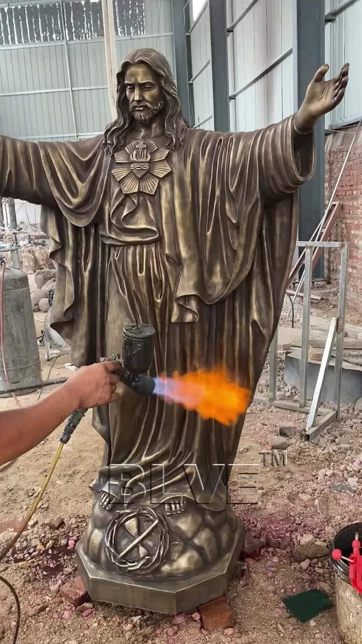 Blve Custom Outdoor Church Metal Famous Religious Life Size Bronze ...