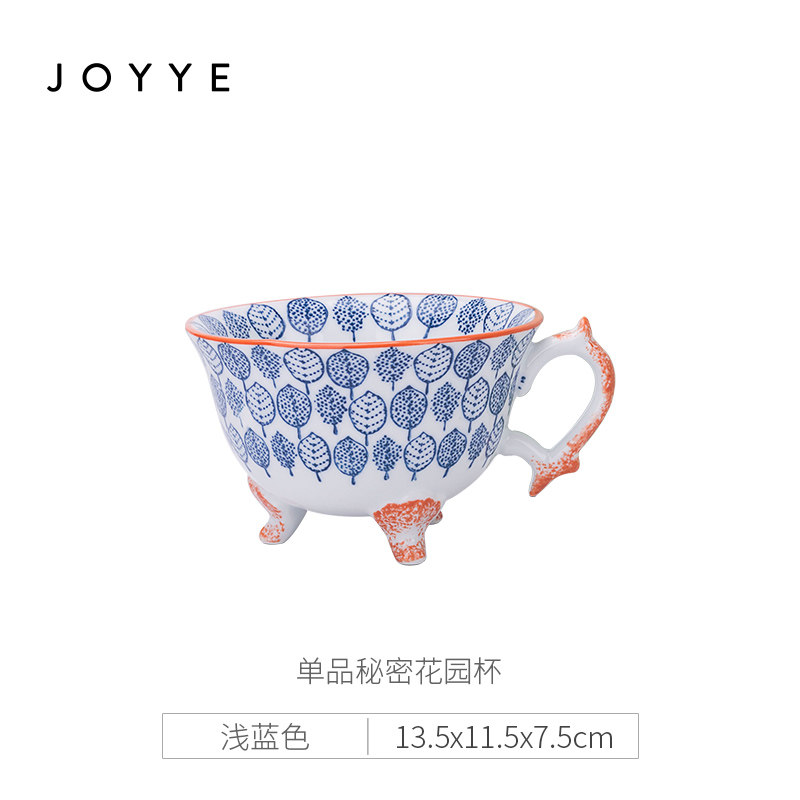 [USD 41.64] JOYYE Glazed Hand Painted Tripod Ceramic Afternoon Tea Cup ...