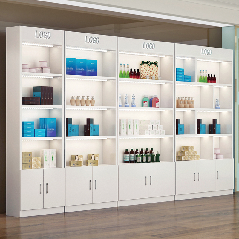 Cosmetic display cabinets beauty Salon Shop Skincare showcase display Cabinets nail Shop ...