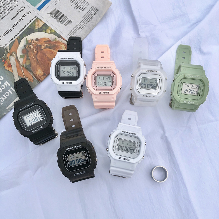 Waterproof brand digital watch, simple and elegant design, bright ...