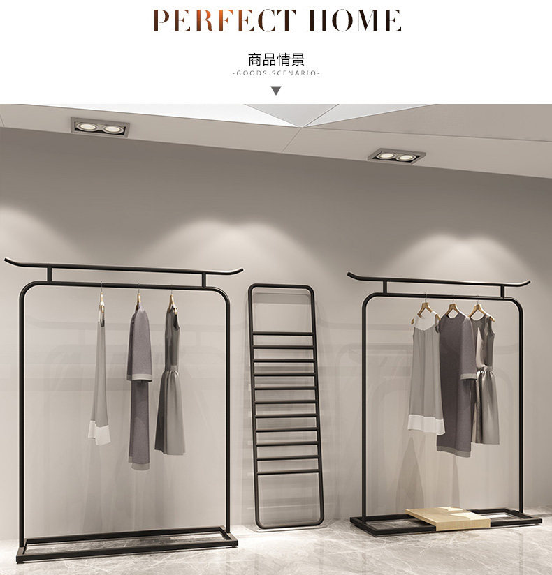 服装店展示架落地式男女装货架陈列架新中式网红款衣服架子挂衣架-阿里巴巴