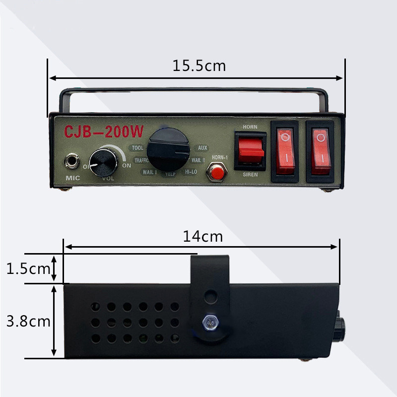 新款CJB-200W汽车警报器喇叭：🚗紧急时刻的最强音！9音警笛，安全出行新选择！🚨-汽车喇叭-淘宝好物网