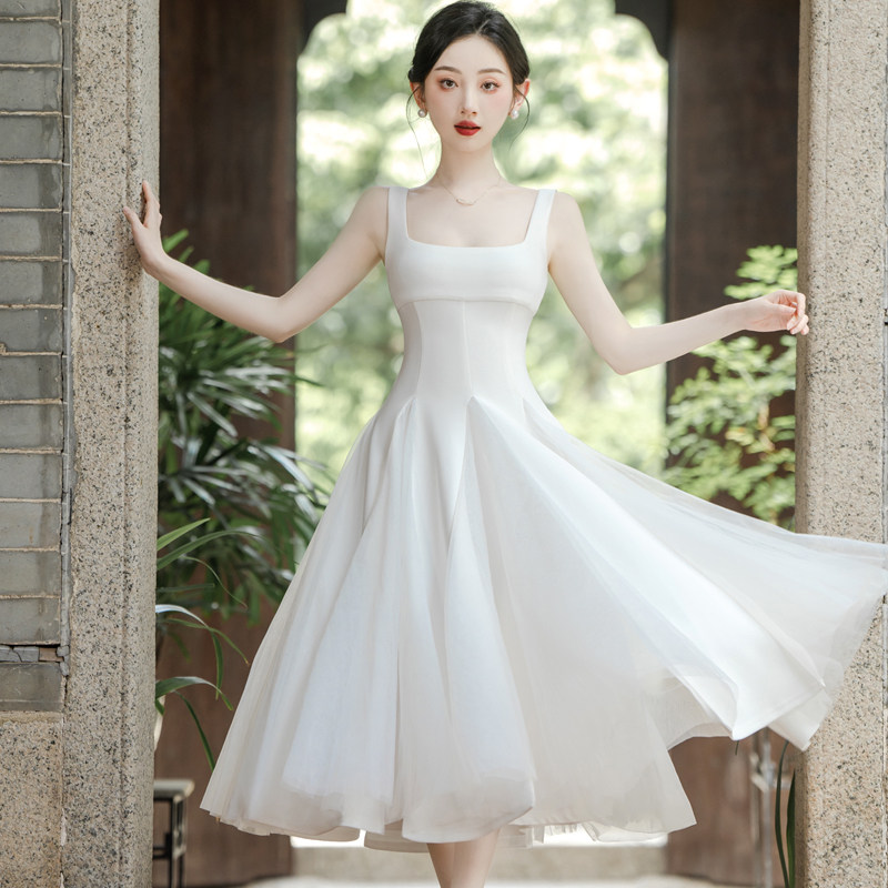 [USD 50.48] French-style fugitive princess dress skirt can usually wear ...