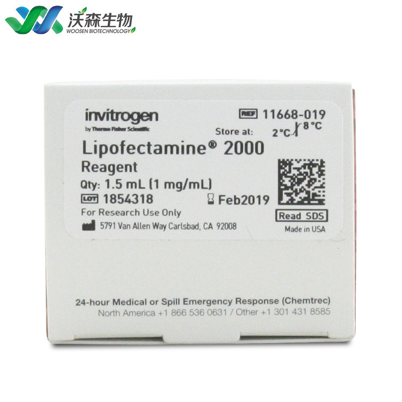 Invitrogen LIPO2000脂质体2000 转染试剂原装11668-027 0.75ml价格,详情介绍-960化工网 – 960化工网