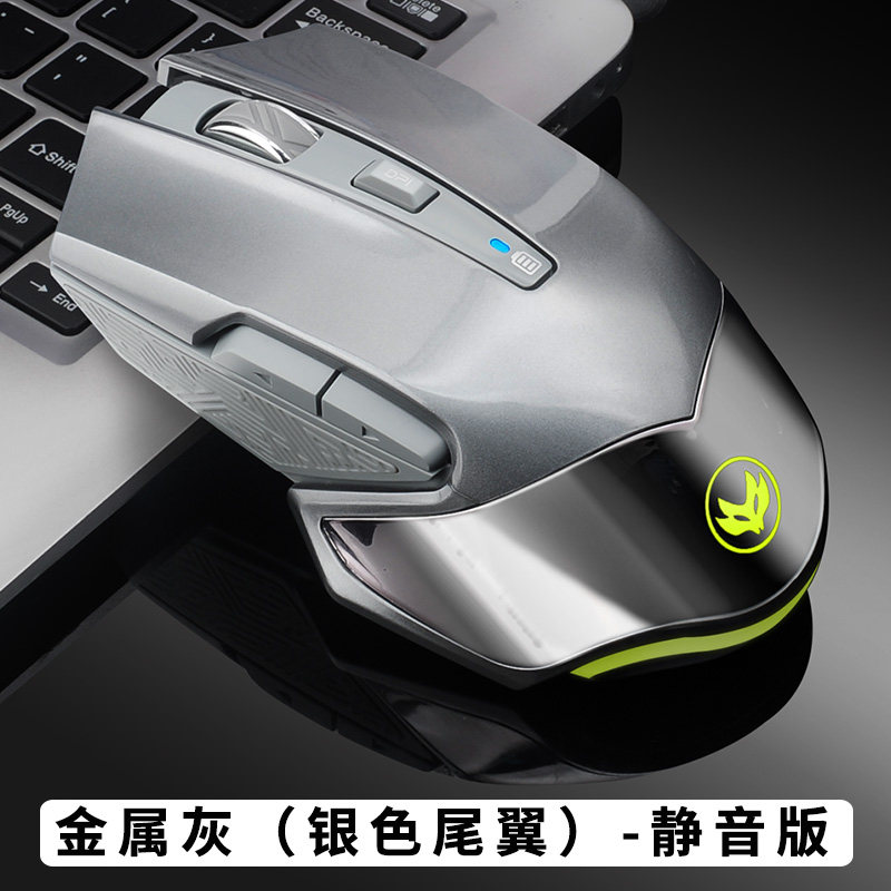 [USD 52.84] Fire Silver Fox Wireless Mouse Charged Mute Big Hand Mouse ...