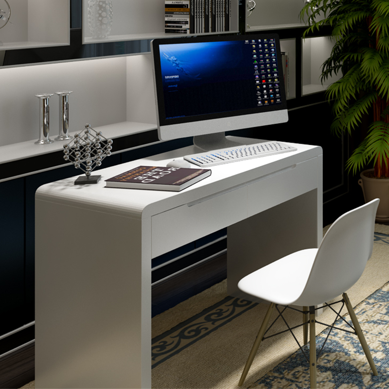 Купить Компьютерный стол Стол минималистский белый рояльным лаком, что ...