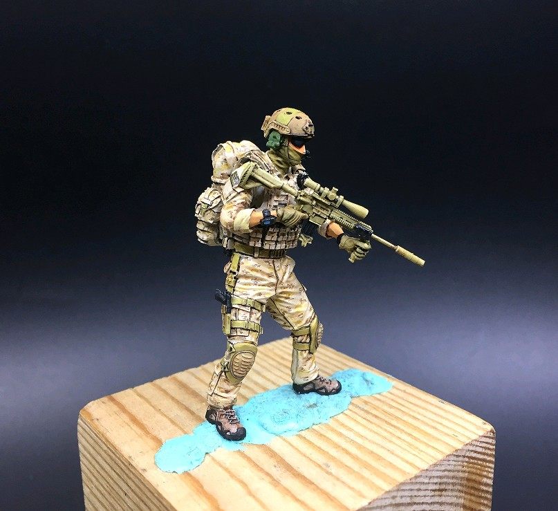 Modern US army Desert digital camouflage seal special Forces 1 35 model ...