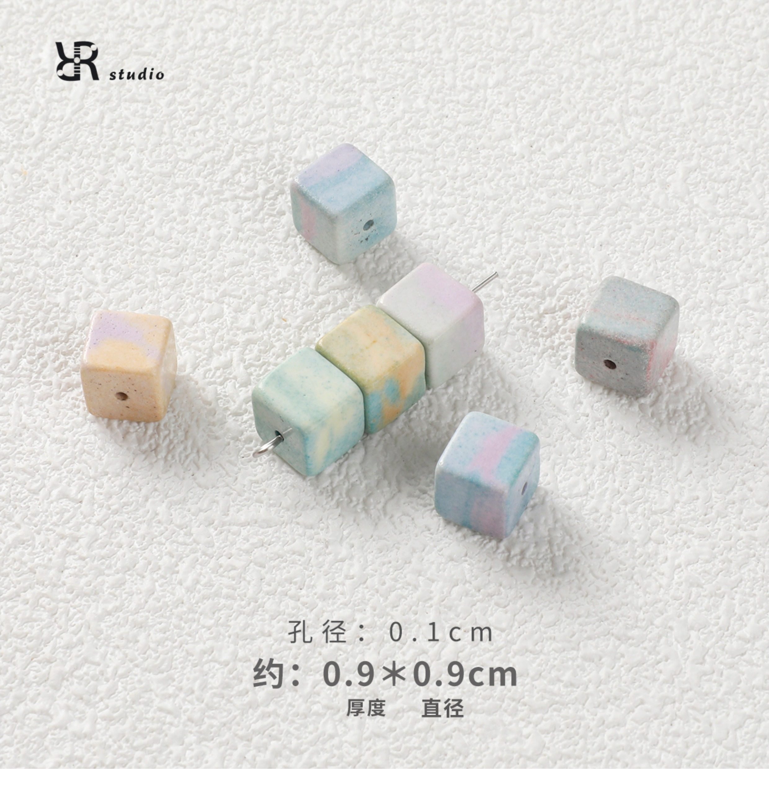 天然彩虹石蒙古阿拉善隔片手串diy圆珠子方块南瓜珠手链项链配饰-阿里巴巴