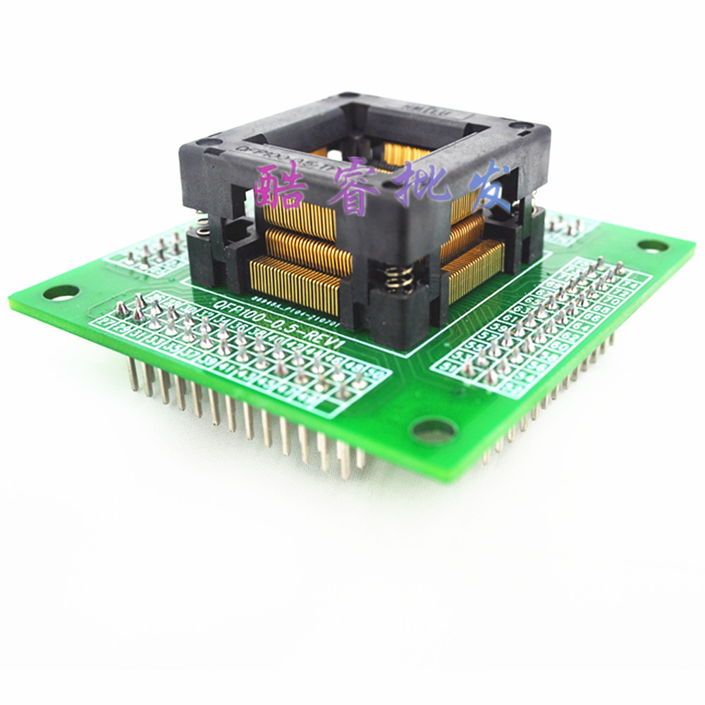 QFP100、TQFP100、FQFP100烧录座有何区别？OTQ-100-0.5-09编程座适用哪些芯片？-测试座-淘宝好物网