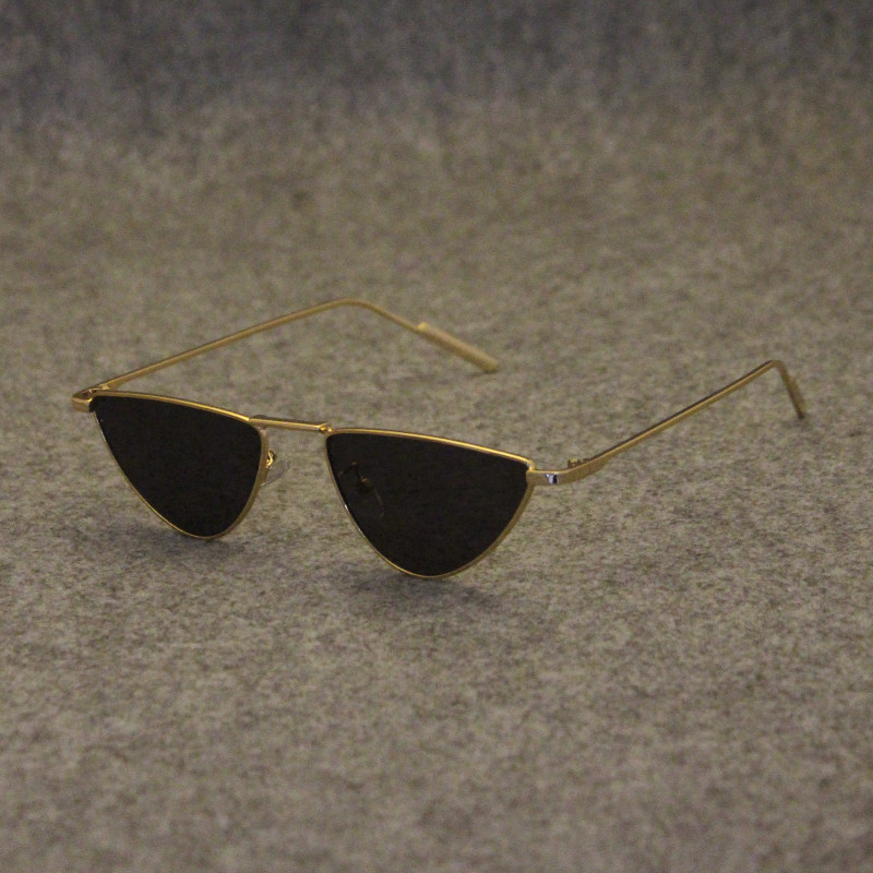 Retro triangle cat's eye sunglasses female summer photo square face ...