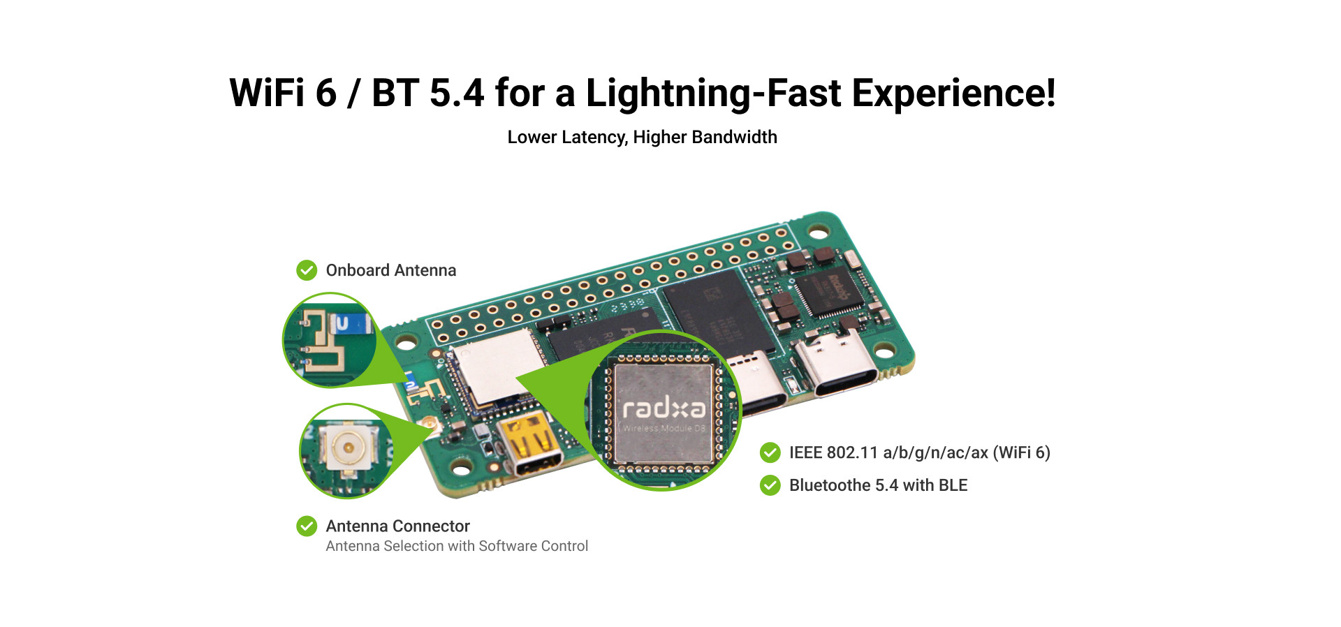 RADXA ZERO 3W 四核迷你高性能开发板 RK3566 芯片Cortex®‑A55-阿里巴巴