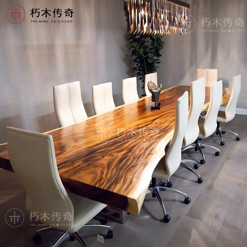 Solid wood large board log tea table Tea board tea table Black walnut ...