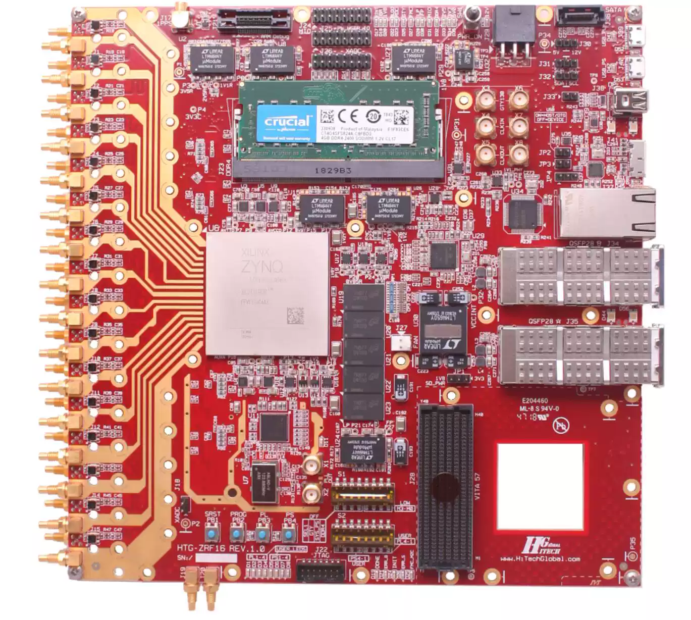 Xilinx Zynq UltraScale+ RFSoC開發板 HTG-ZRF16 ADC/DAC評估板 高精度射頻開發套件