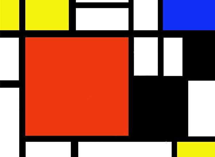 蒙德里安红黄蓝设计 _排行榜大全