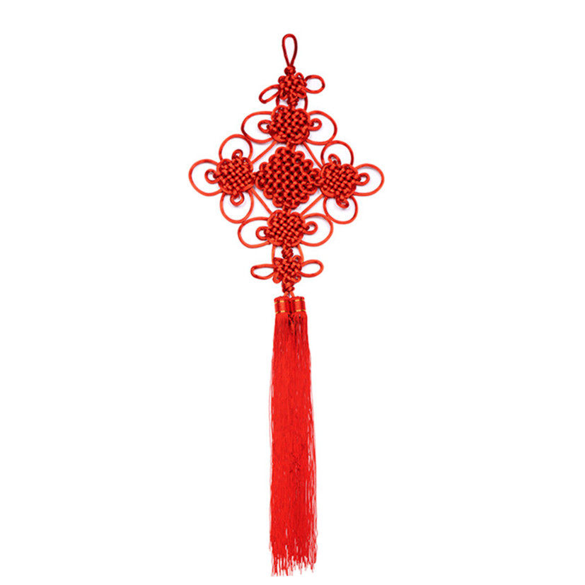 [USD 6.58] Chinese knot hanging decoration small living room large red ...