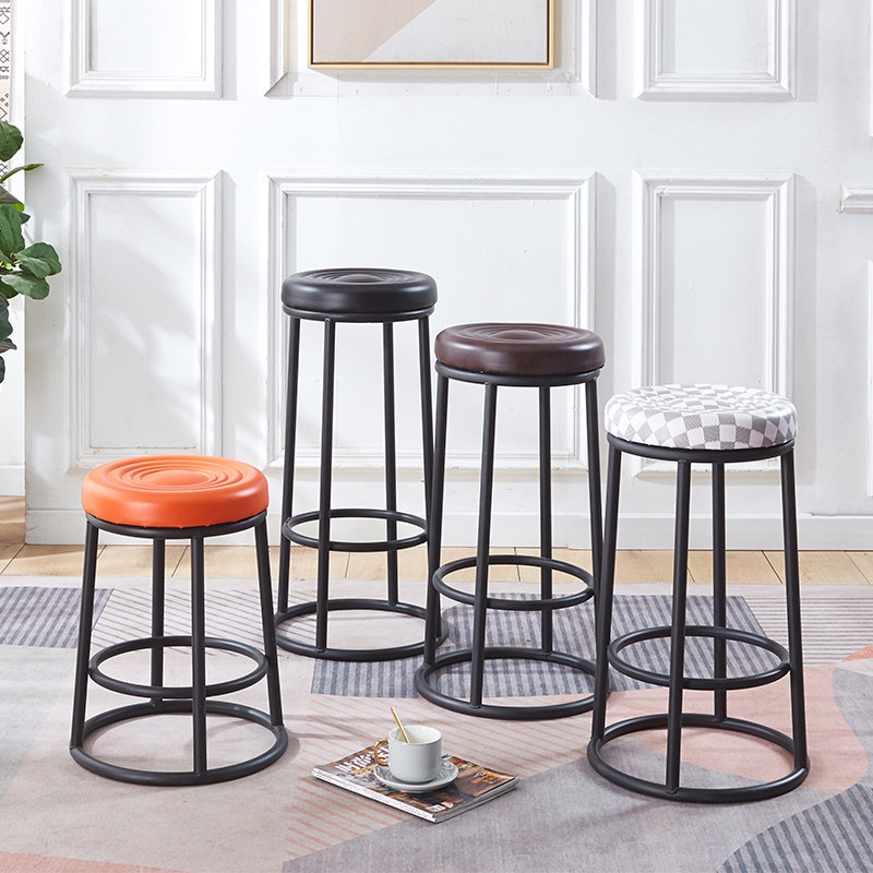 [USD 15.42] High Chair Bar Stool Bar Front Desk with High Stools Round ...