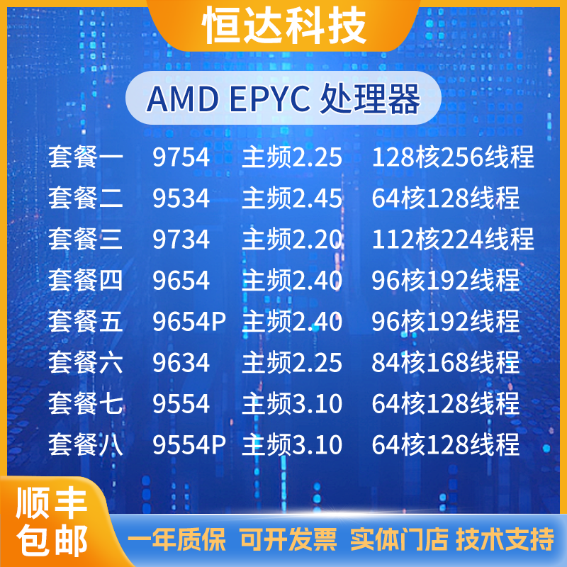 Amd epyc 9754/9534/9734/9654/9654p/9634/9554/9554p official version cpu ...